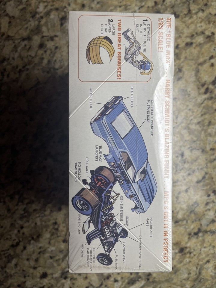 AMT 1/25 HARRY SCHMIDT'S BLUE MAX FORD MUSTANG FUNNY CAR OPEN BOX ...