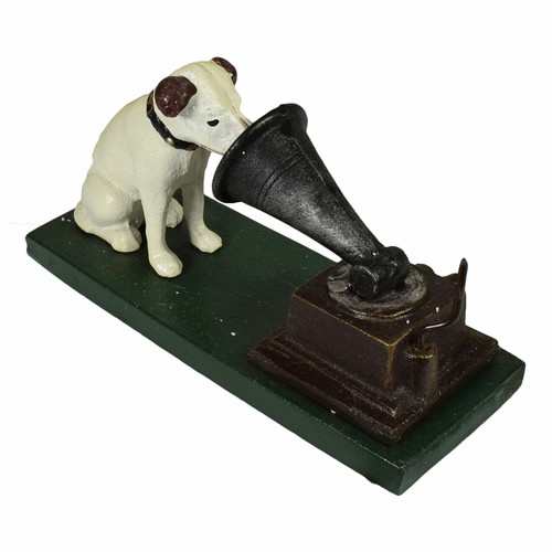 HMV Nipper Dog and Phonograph Gramophone Music Ornament Figurine Cast ...