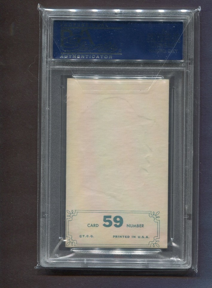 HANK AARON ATLANTA BRAVES 1965 TOPPS EMBOSSED BASEBALL CARD #59 PSA 5 ...