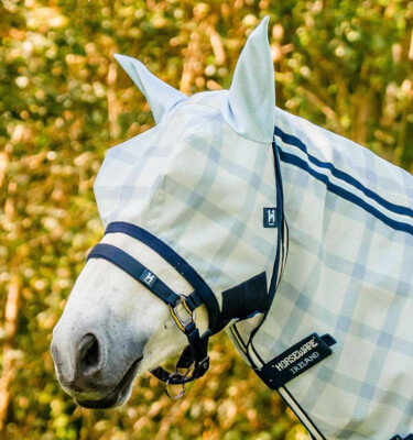 Horseware Newmarket Fly Mask With Ears Soft Edging Bug/Insect/Midge ...