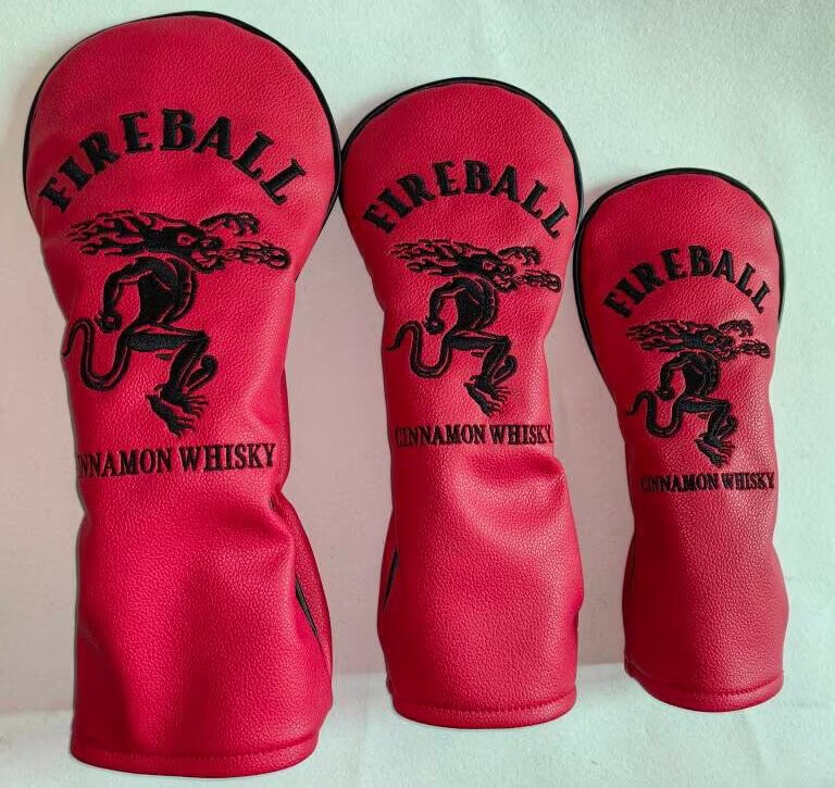 Fireball Whiskey Head Covers Leather Red | eBay