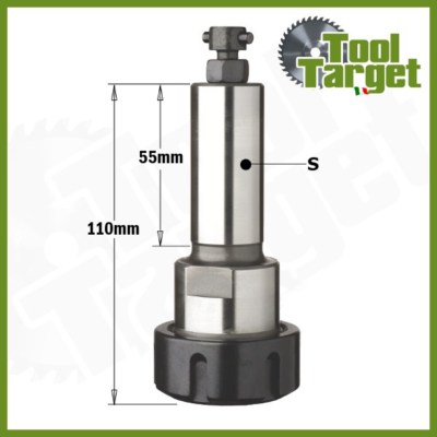 183.400.01 - ER32 elastic pliers spindle with Ø25mm cylindrical ...