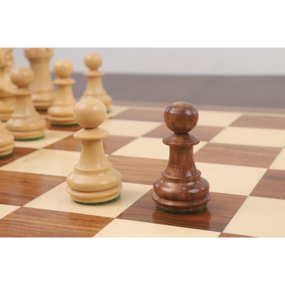 3.1" Chamfered Base Staunton Chess Set- Chess Pieces Only - Golden ...
