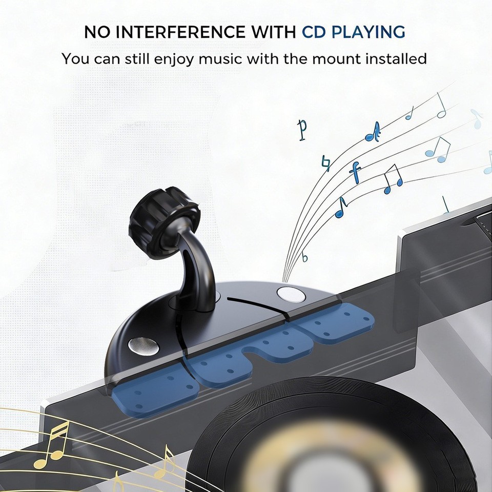 For CarPlay Compatible CD Slot Mount with Adjustable Angle and Solid ...