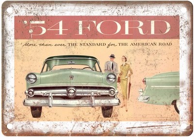 1954 Ford Vintage Automobile Advertising Retro Look Metal Sign AN2151 ...