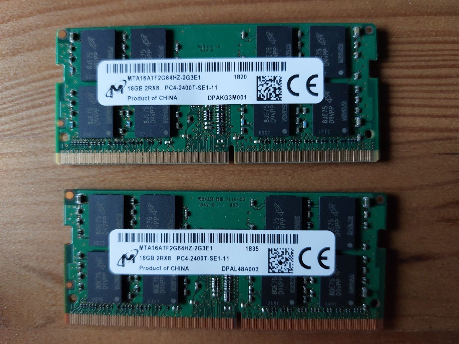 2x RAM SoDimm Micron 16GB (32GB) 2Rx8 PC4-2400T DDR4 SDRAM | eBay.de
