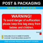 Warning Of Suffocation Stickers / Labels | eBay