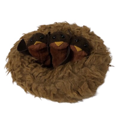 Folkmanis Birds in Nest Baby Robins Hand Finger Puppet Plush Folktails ...
