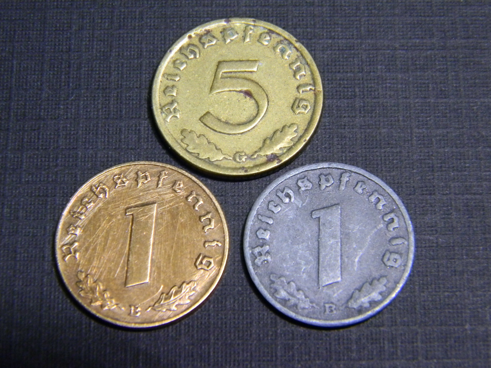 Rare! Authentic 1937-1945 WWII German Brass Bronze and Zinc Currency ...