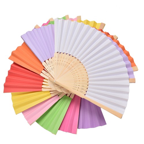 Top Chinese Paper Bamboo Fan Folding Hand Fans for Outdoor Wedding ...