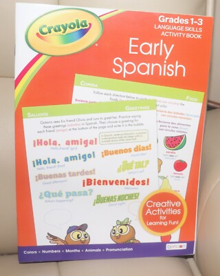 Crayola Grades 1-3 Language Skills Activity Book "Early Spanish" | eBay