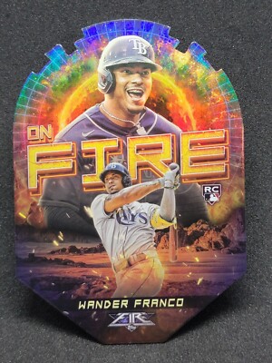 2022 Topps Fire Wander Franco #EF1 On Fire HOBBY Exclusive Rookie Rays ...