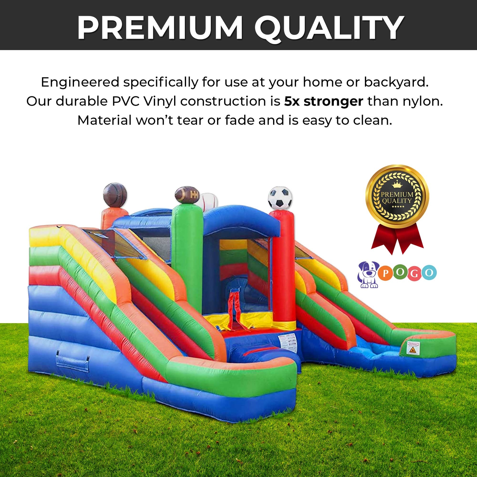 Commercial Inflatable Bounce House Sports Double Water Slide Combo NO ...