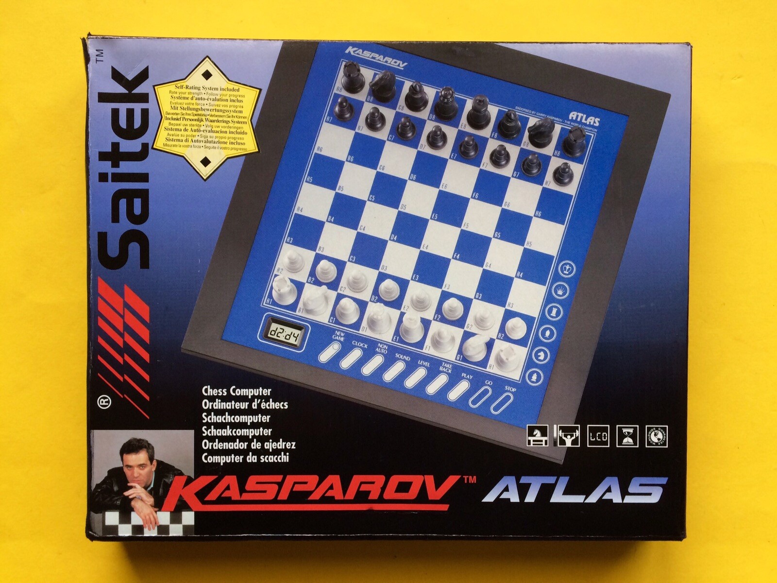 SAITEK Kasparov SCHACH Computer ATLAS Neu OVP 80 16 | eBay