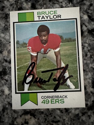Bruce Taylor Signed San Francisco 49ers Card 1973 Topps | eBay