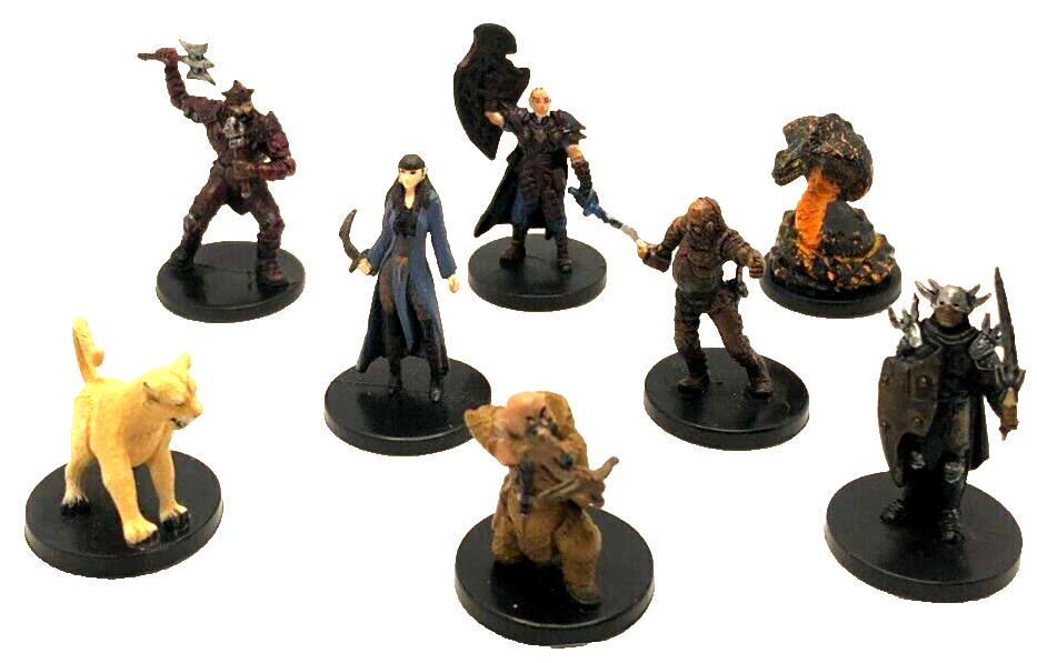 Huge lot of 50 D&D & Pathfinder Miniatures various sets A-6 No ...