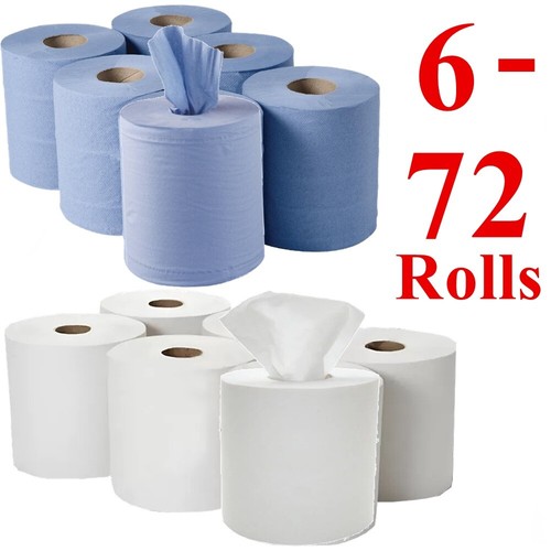 Blue White Rolls Centrefeed 2 Ply Embossed Blue Roll Hand Paper Towel ...