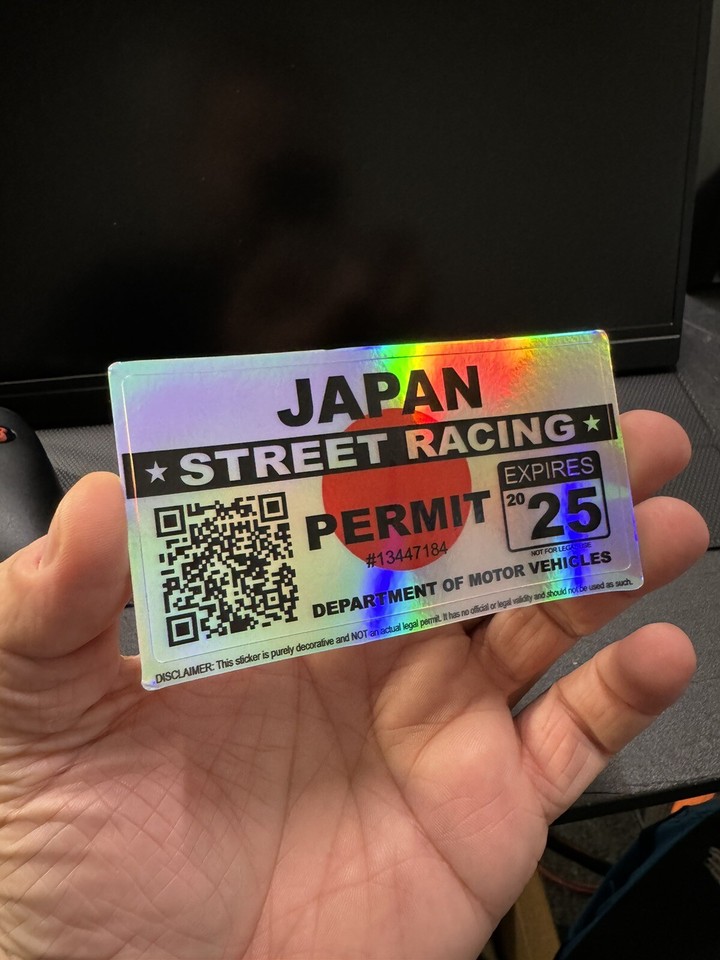 Street Racing Permit Car Decal | eBay