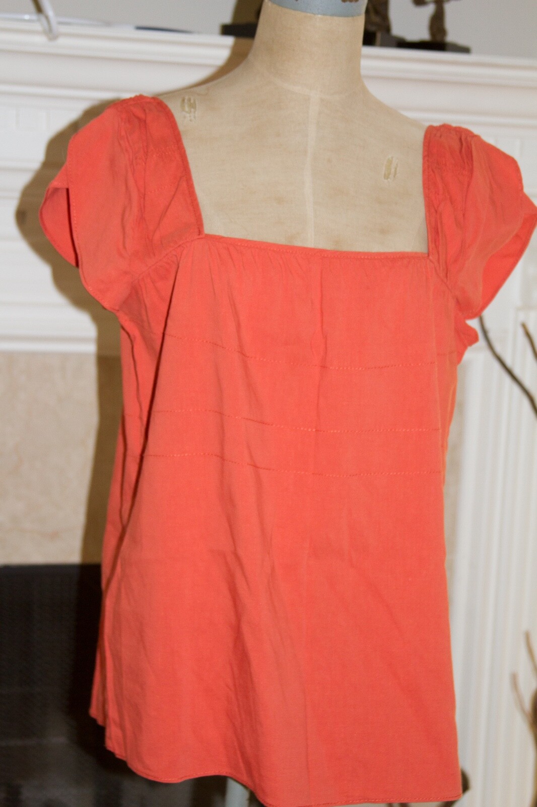 theory ANGIE Top Ruffled Cap Sleeve Square Neckline L… - Gem