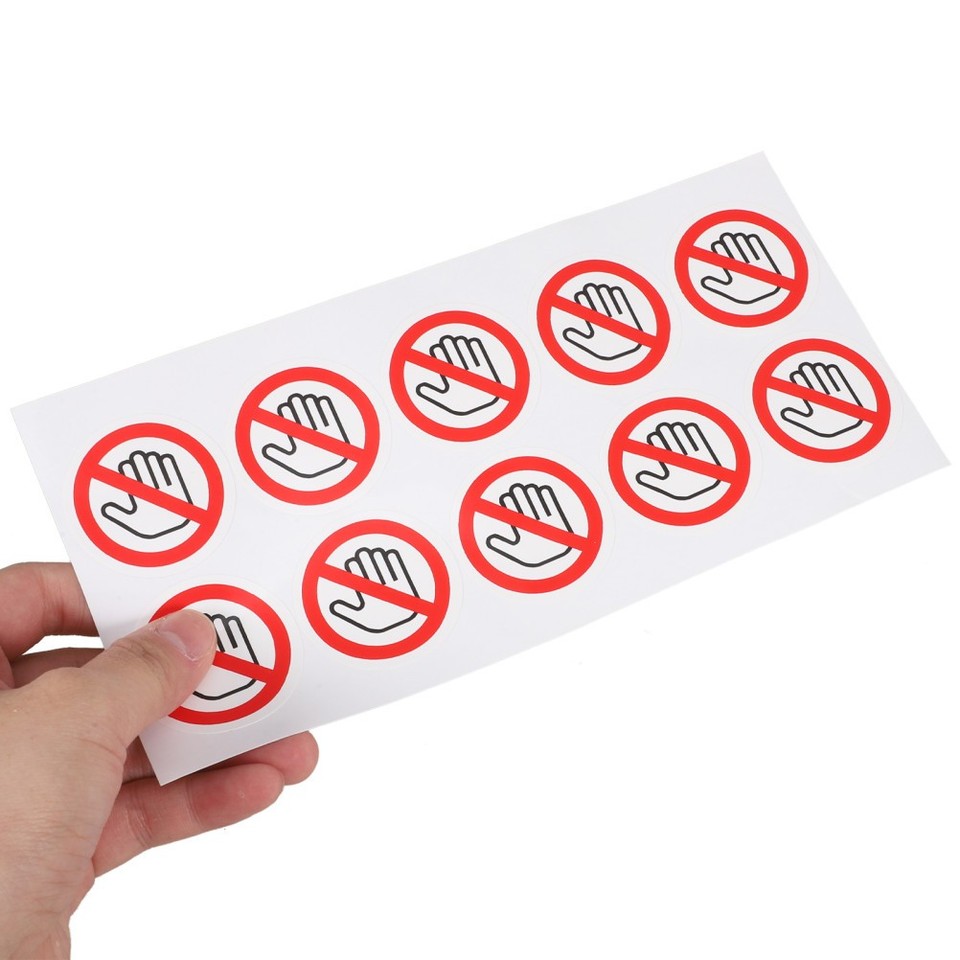 10 Pcs Stop Sign Sticker Stickers Anti Slip Warning Label Car Automatic ...