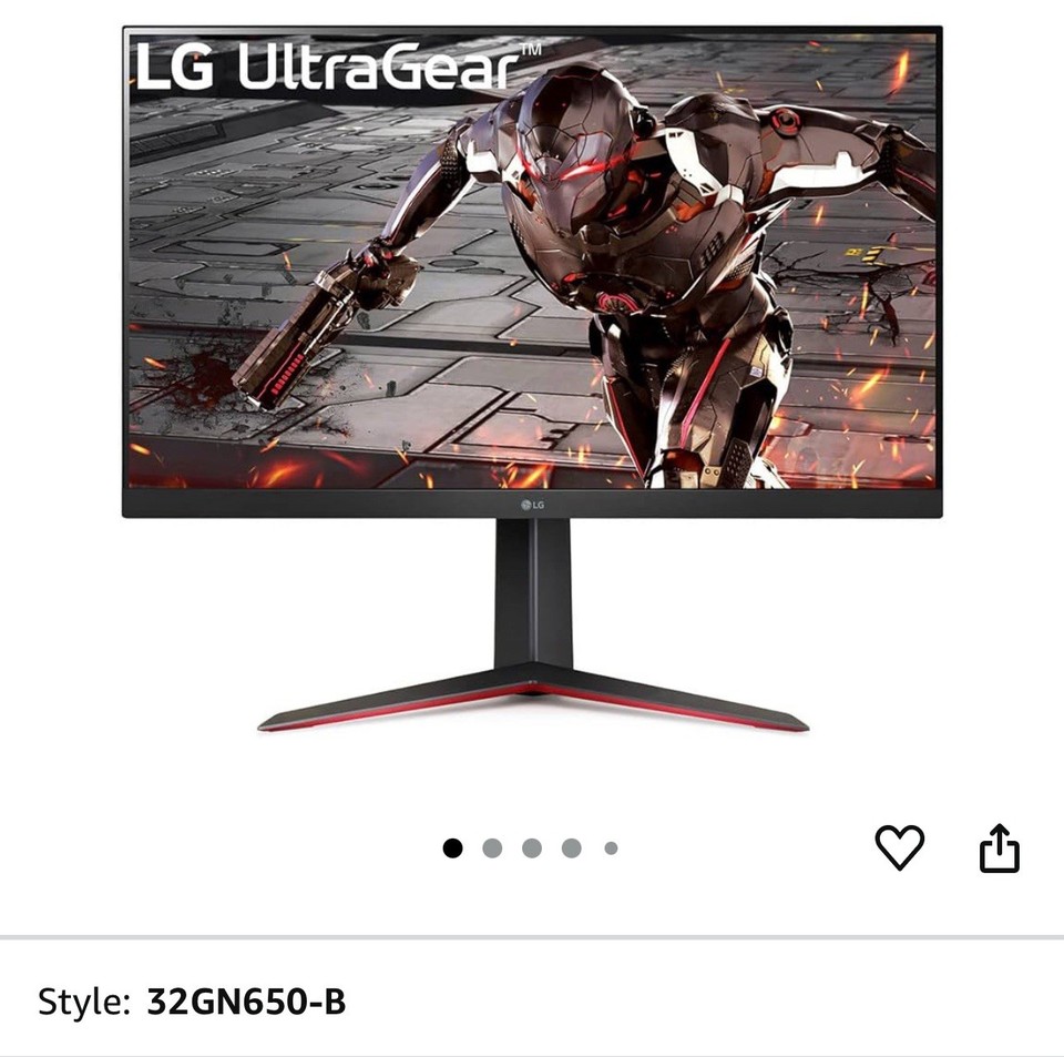LG 32GN650-B Ultragear Gaming Monitor 32” QHD (2560 x 1440) Display ...