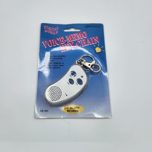 SEALED Vintage 10 Second Voice Memo / Mini Keychain Recorder UK-2001 ...
