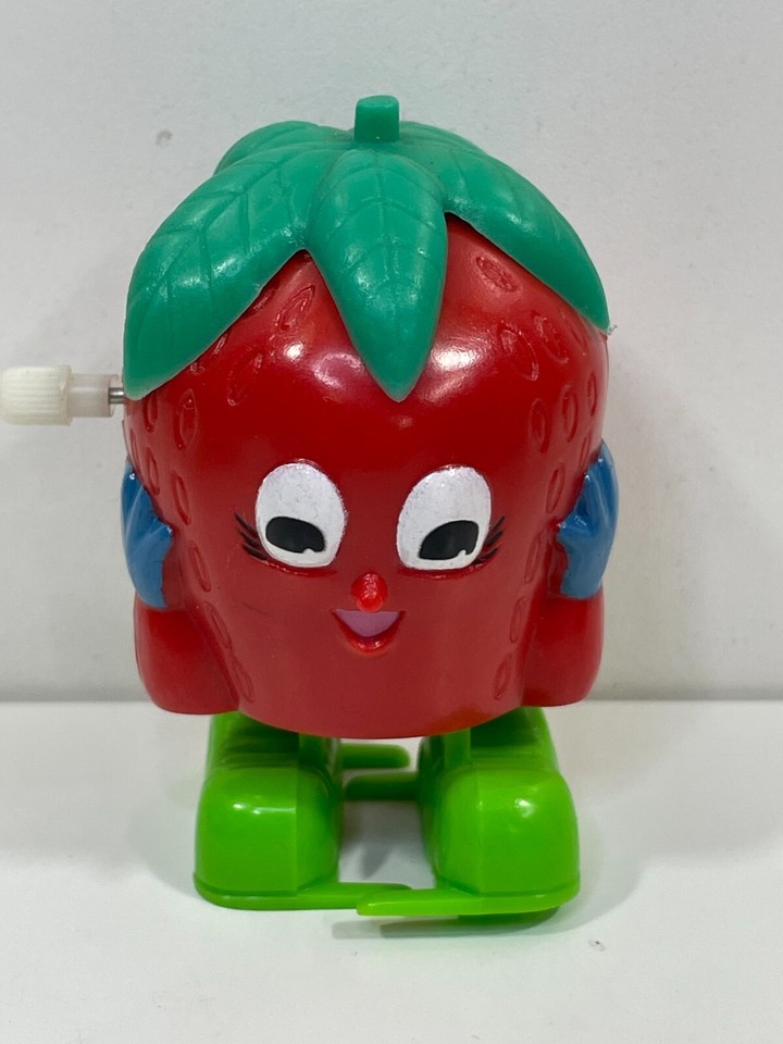 Lot of 3 Vintage 90s Wind Up Toy Fruits Pineapple Strawberry Orange ...