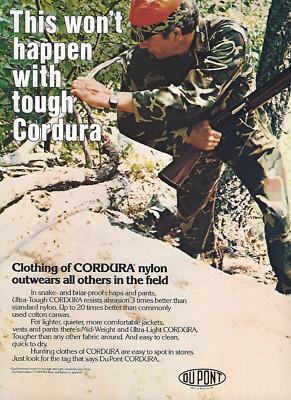 1984 Cordura Hunting Gear Camo Fashion Du Pont vintage Print AD ...