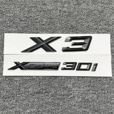 Black Trunk Emblem For BMW G01 X3 Series X3+XDrive30i Number Letters ...