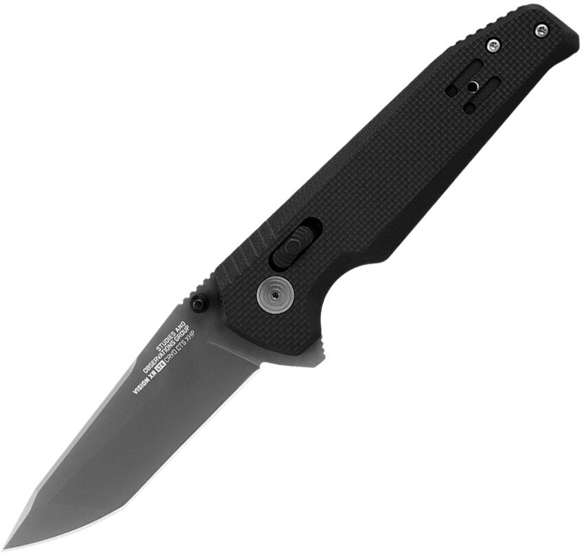 SOG Vision LTE XR Lock Folding Knife 3.38" CTS-XHP Steel Blade Black ...