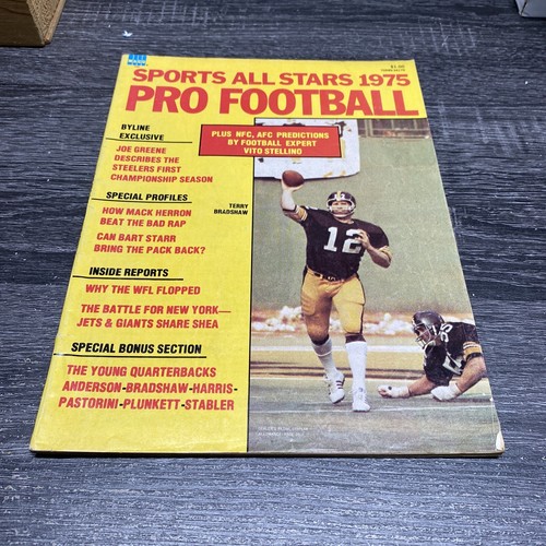1975 SPORTS ALL STARS PRO FOOTBALL MAGAZINE NFL TERRY BRADSHAW No Label ...