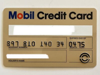 Mobil Oil Corporation Credit Card Expired in 1975 Boron Sohio Great ...