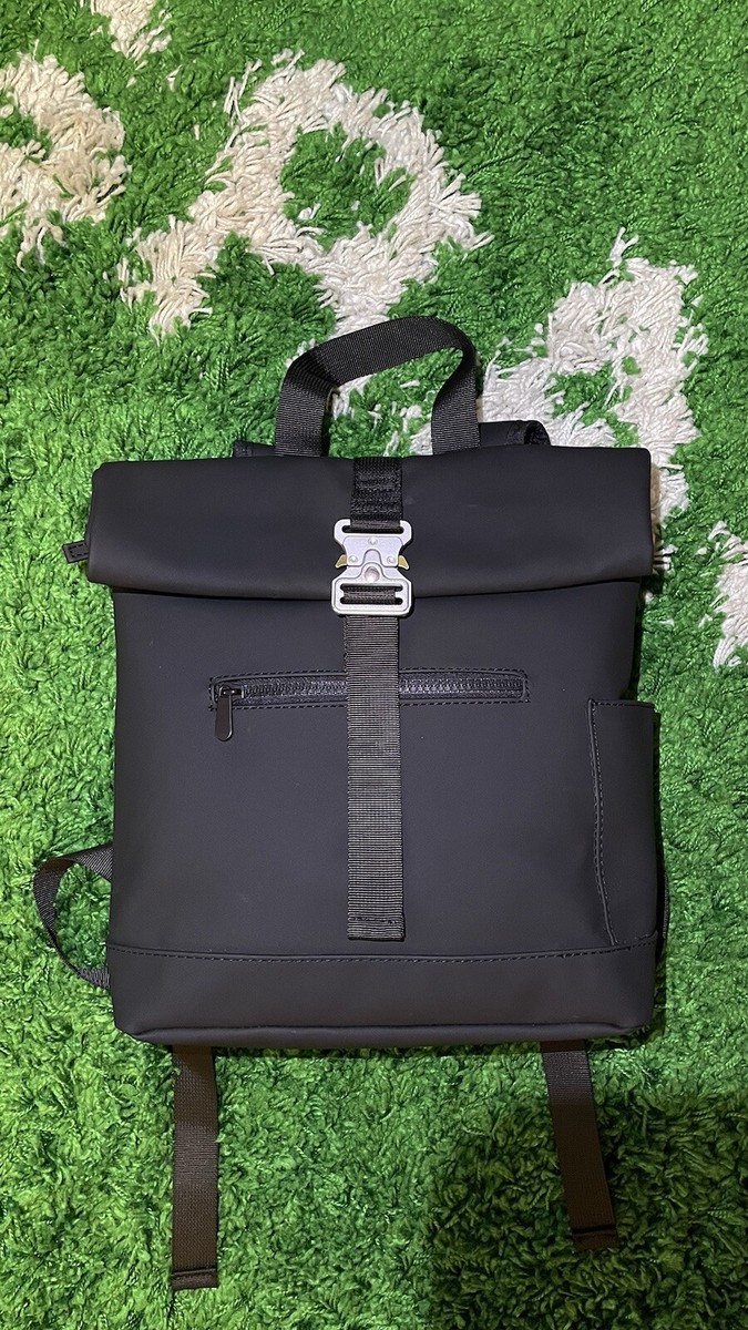 Metal buckle roll top backpack bag book duffle rollercoaster Metal buckle roll top backpack bag book duffle rollercoaster