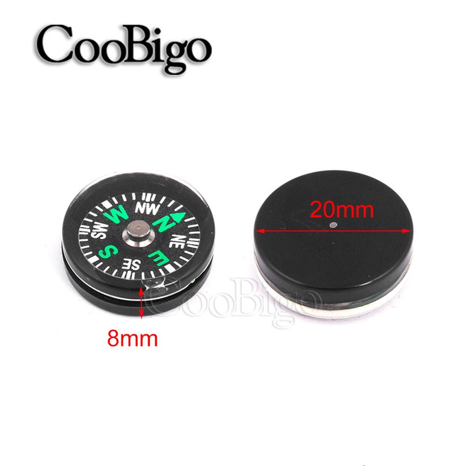 Mini Button Compass Clear Liquid filled Small Portable Outdoor Kit 12 ...