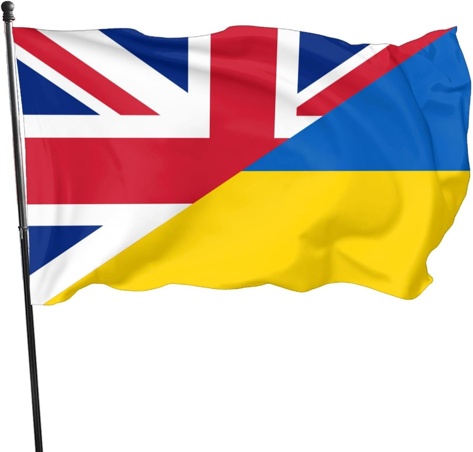 5Ft X 3Ft UK and Ukraine Flag, Durable British and Ukrainian Flag with ...