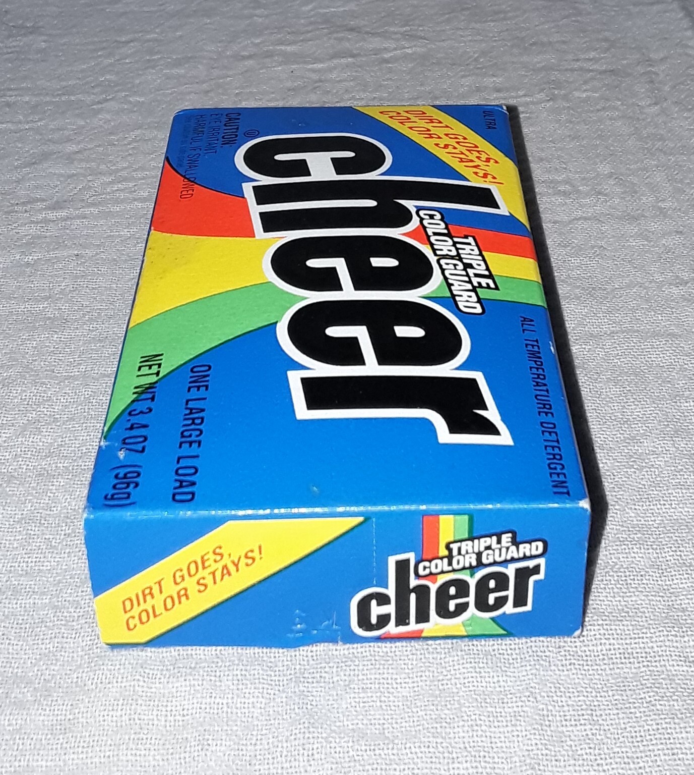 1995 CHEER TRIPLE COLOR GUARD ONE LARGE LOAD POWDER LAUNDRY DETERGENT 3 ...