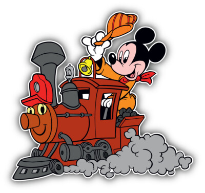 Mickey Mouse Cartoon Train Sticker Bumper Decal - ''SIZES'' | eBay
