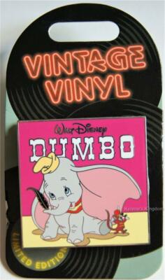 DISNEY VINTAGE VINYL DUMBO THE FLYING ELEPHANT ALBUM RECORD SLIDER PIN ...