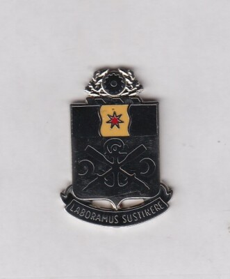 US Army 10th Engineer Battalion crest DUI badge c/b clutchback V-21 | eBay