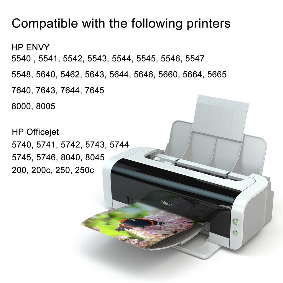 2PK Compatible Ink Cartridge SET FOR HP 62XL 62 XL Officejet 5745 5746 ...