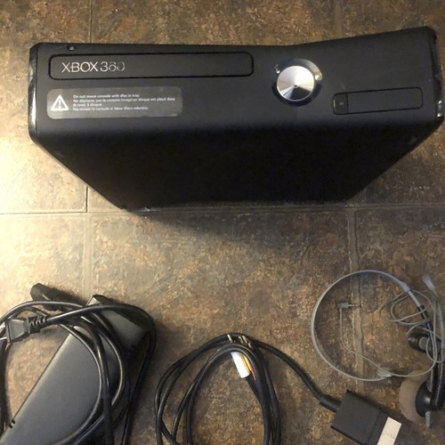 Microsoft XBOX 360 SLIM Black Video Game Console System Bundle Set Kit ...