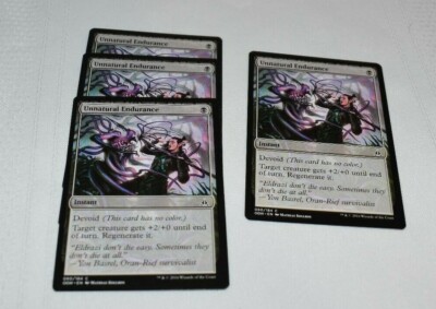 MTG card: 4x Unnatural Endurance, Black Common Instant, Oath of the ...