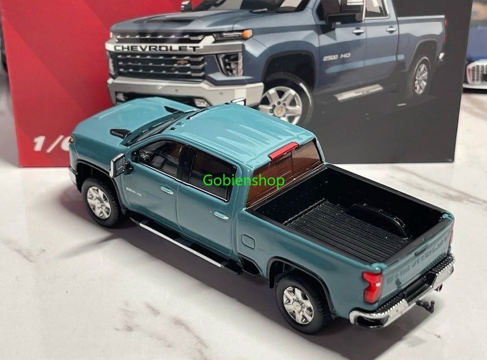 GB SC 1:64 Blue Green Silverado Pickup Truck Sports Model Diecast ...