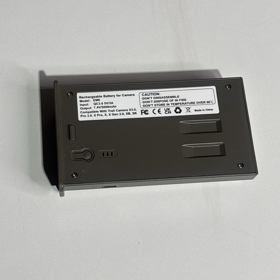 4 Pack EM6 Battery & 4 Port Charger for Tactacam Reveal Trail Camera X ...