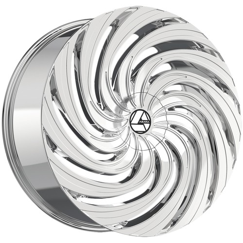Azara AZA-535 22x8.5 5x112/5x4.5" +38mm Nano Chrome Wheel Rim 22" Inch ...