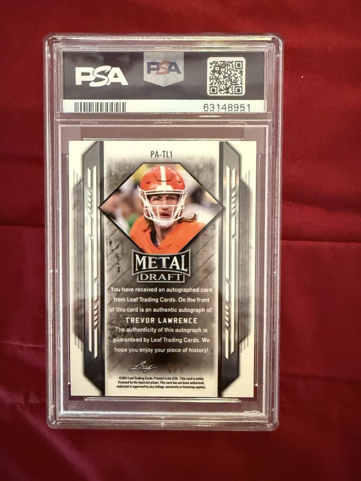 2021 Leaf Metal Draft Trevor Lawrence Auto 10 PSA/DNA Certified 10/10 Pop 1! | eBay
