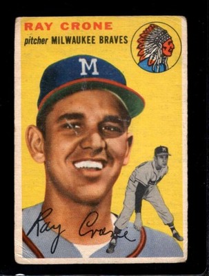 1954 Topps #206 Ray Crone GOOD (RC) Braves *X118678 | eBay