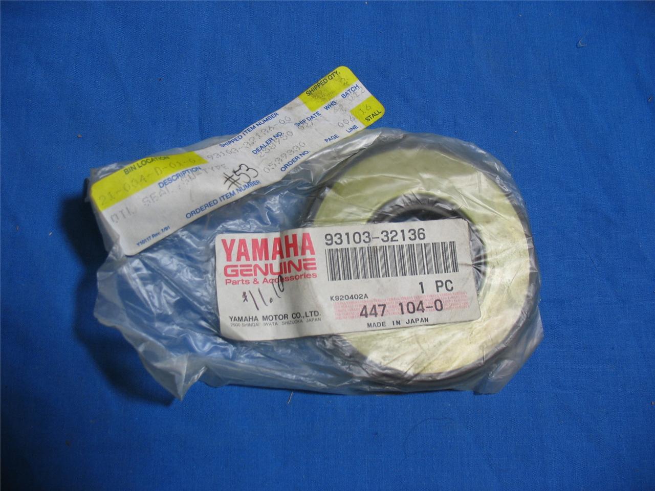 NOS Yamaha SW-Type Oil Seal # 93103-32136-00 Snowmobile Phazer 1984 ...