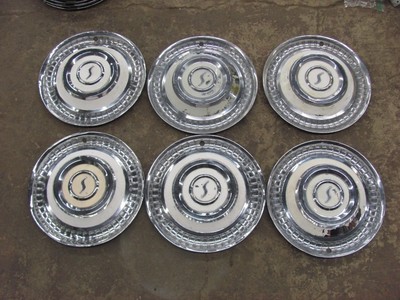 Original 1963 63 Studebaker 15” Hubcaps Hub Caps Lot of 6 Driver Shape ...