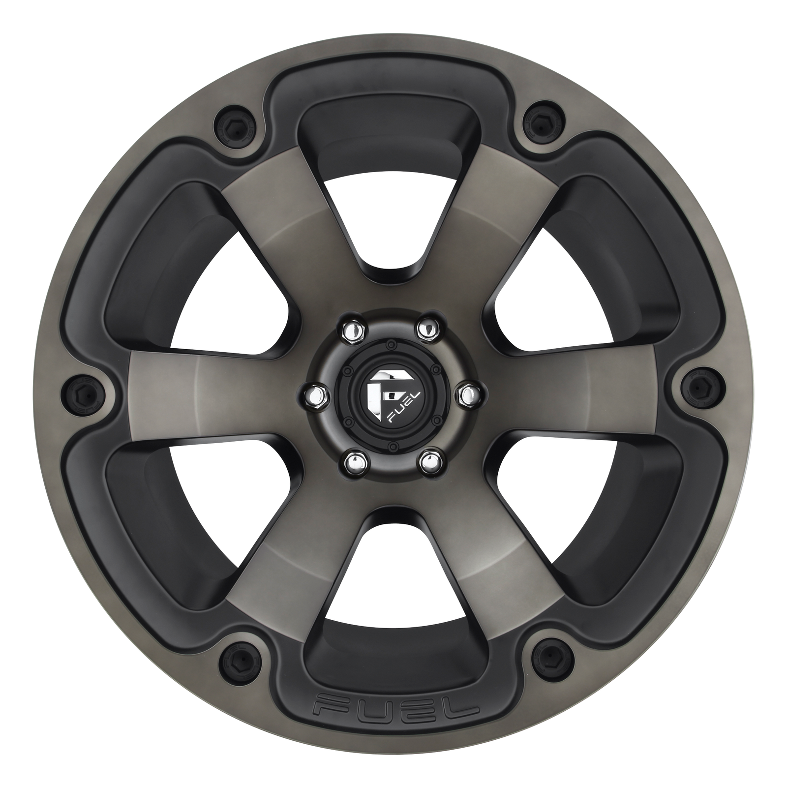 Set 4 17" Fuel D564 Beast 17x9 6x5.5 Matte Black Double Tint Wheels ...